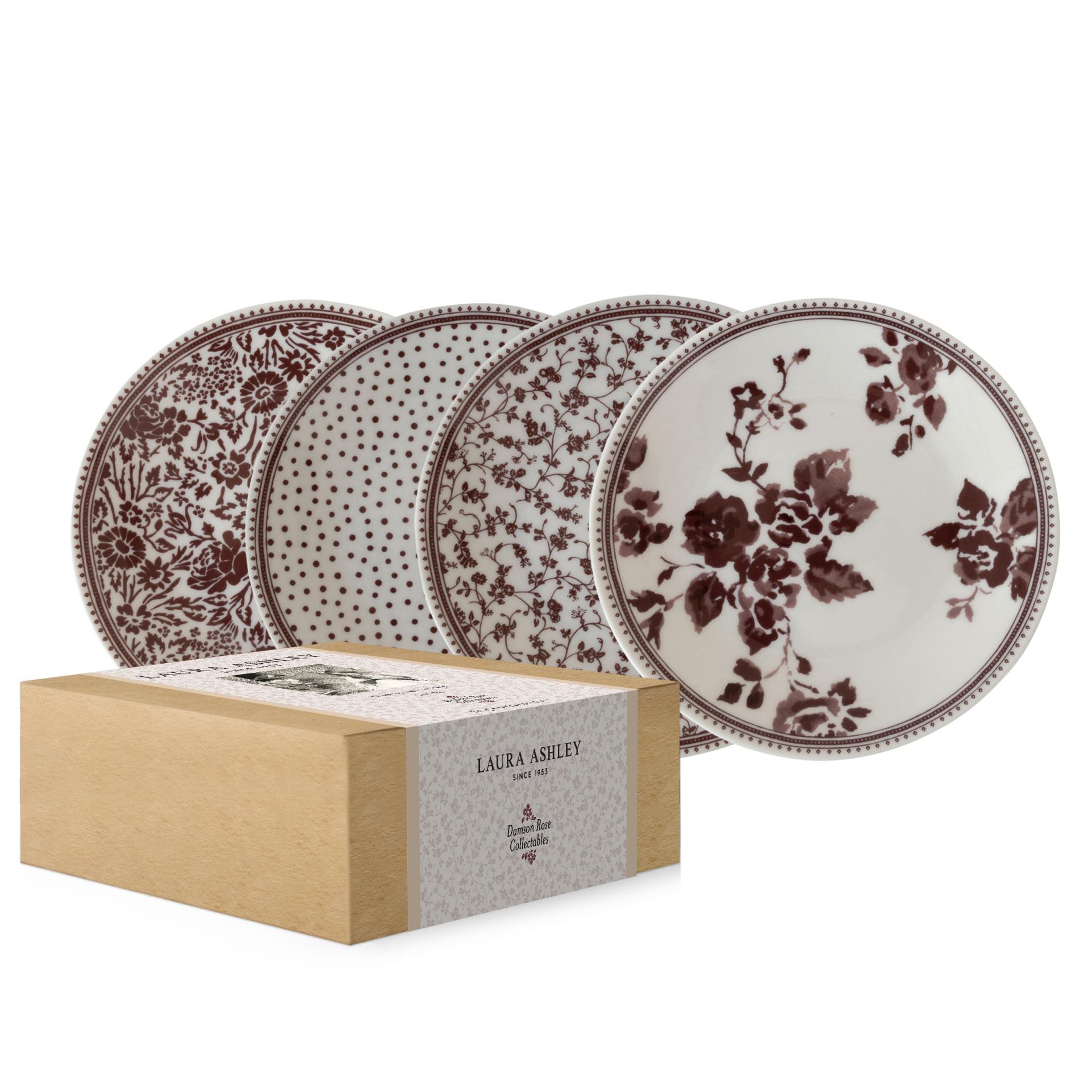 Laura Ashley – Σετ 4 Τεμ. Πιατο γλυκου πορσελανης Petit Four 12 εκ ...
